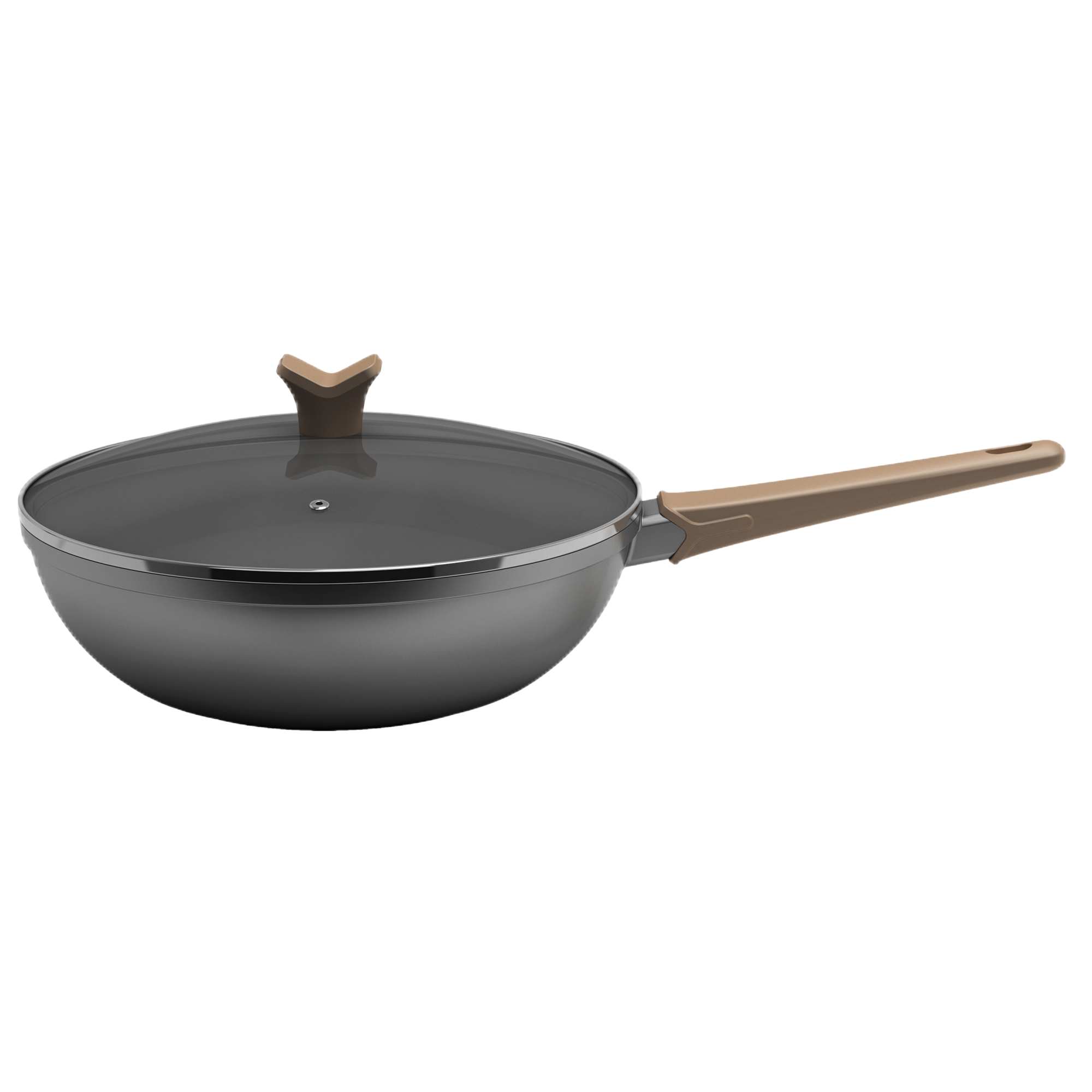 YOUNG Range Non-stick Cookware Die Cast Aluminum Deep Frypan With ...